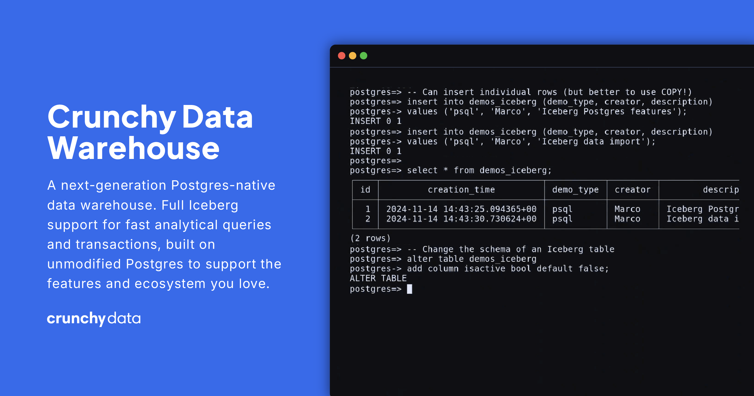 Crunchy Data Warehouse | Crunchy Data Crunchy Data Warehouse | Crunchy Data